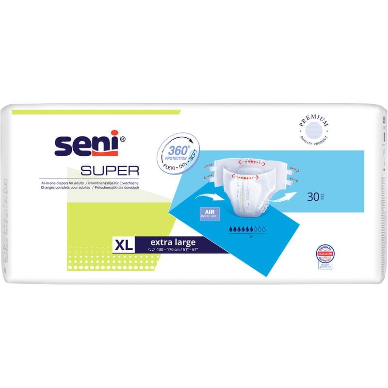 Подгузники для взрослых Seni (Сени) Super Extra Large (Супер экстра Ладж) AIR размер XL/4 30 шт ...
